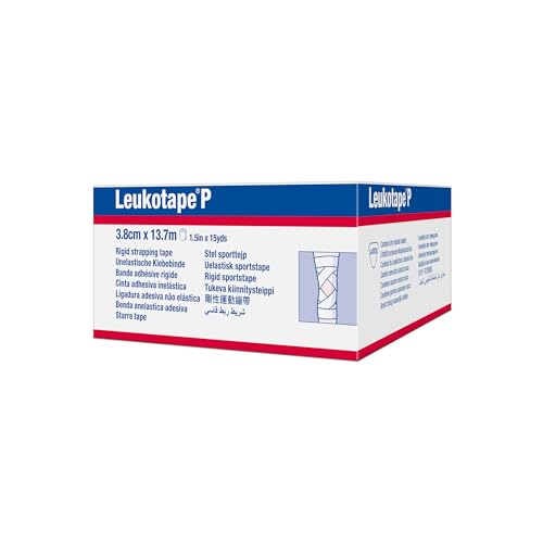 Leukotape P Adhesive Strapping Tape â for Sports Injuries, Strains and Sprains - 1.5 in x 15 yds, Tan, (1 Roll)