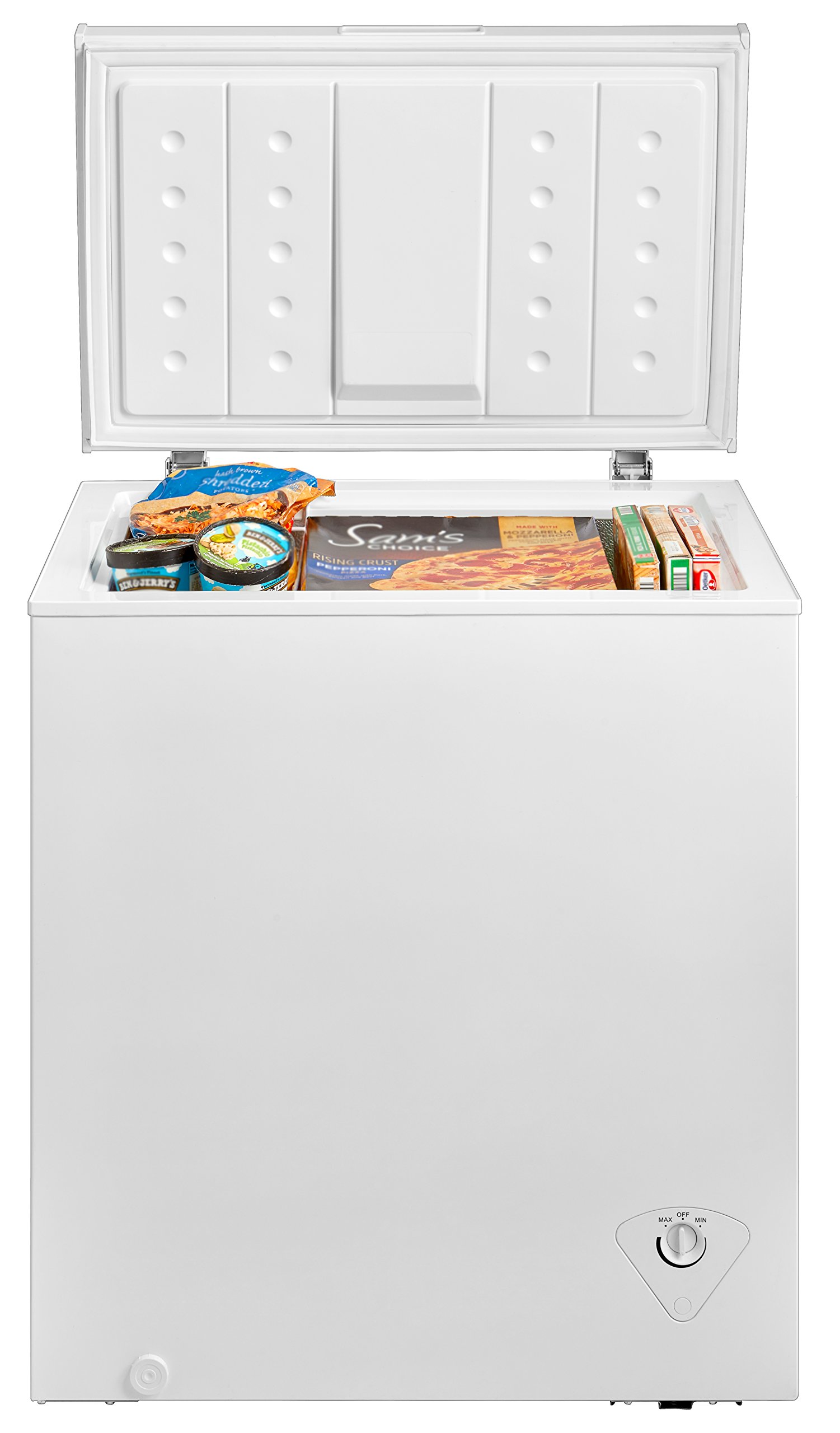 Midea WHS-185C1 Single Door Chest Freezer, 5.0 Cubic Feet, White