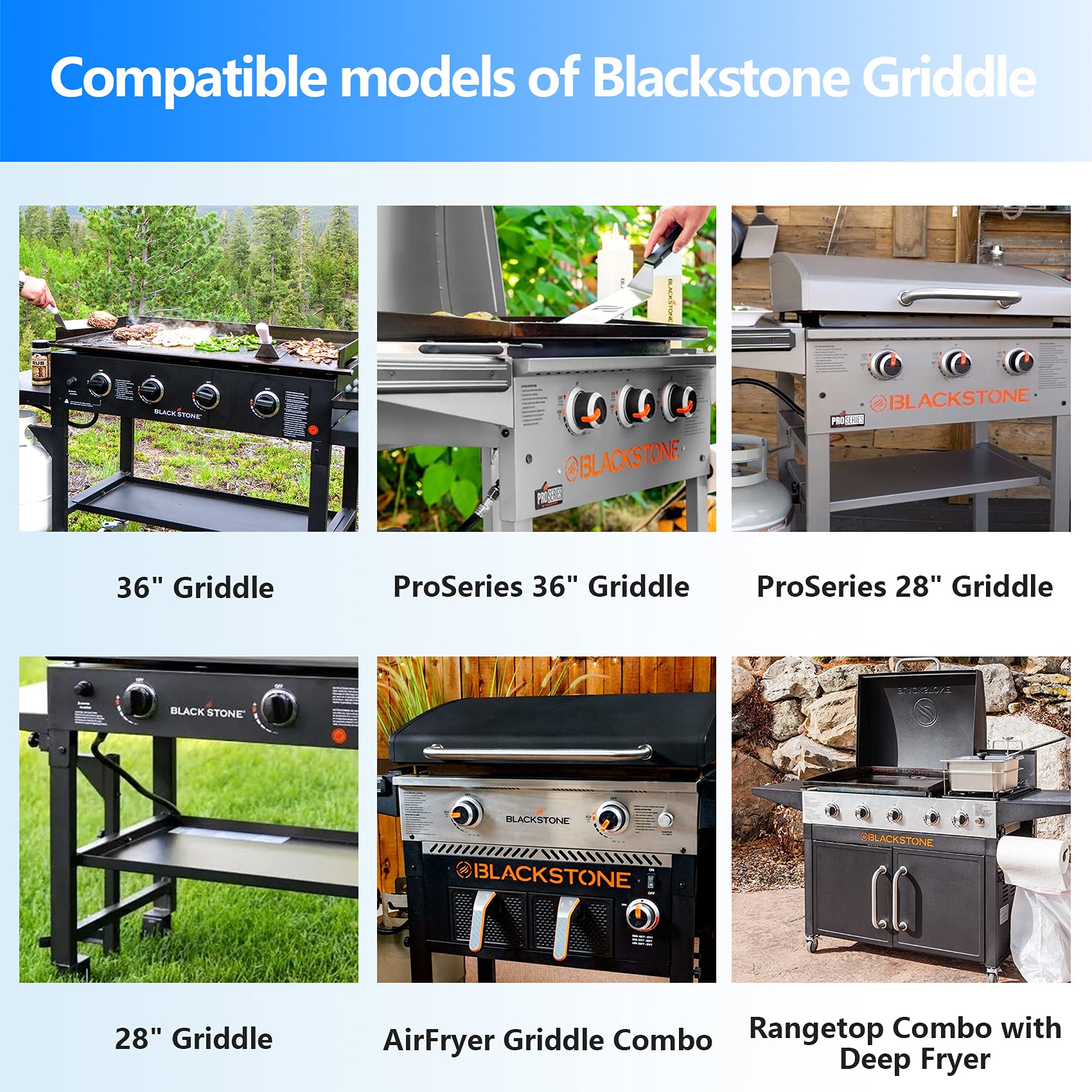 ProFire Drip Pan Liners for Blackstone Griddle, 10 Packs Aluminum Foil Pan Disposable for Blackstone Griddle 17" 22" 28" 36" Drip Tray Holder Grill Rear Grease Catcher Cup Liners