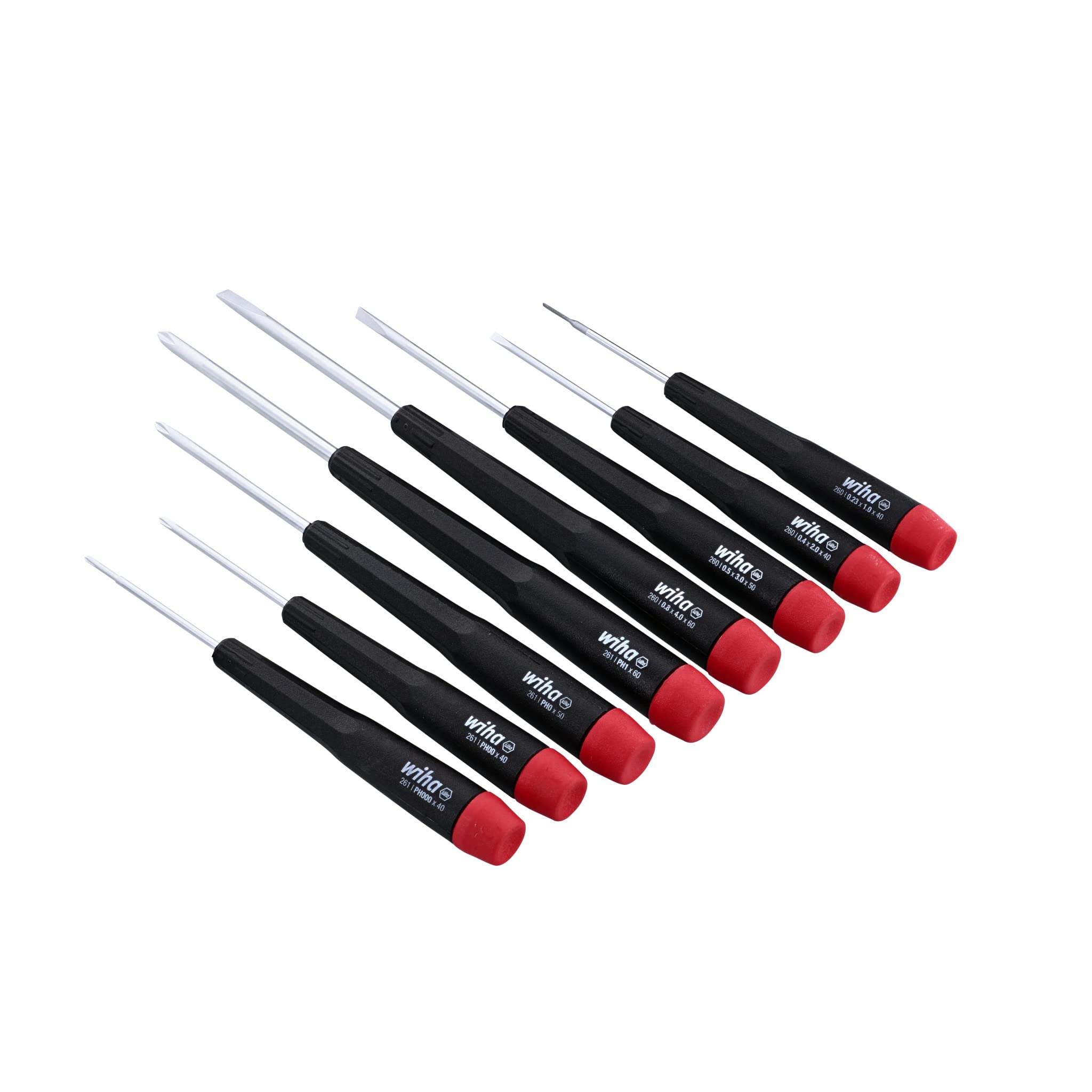 Wiha 26199 Slotted and Phillips Screwdriver Set in Rugged Canvas Pouch, 8 Piece