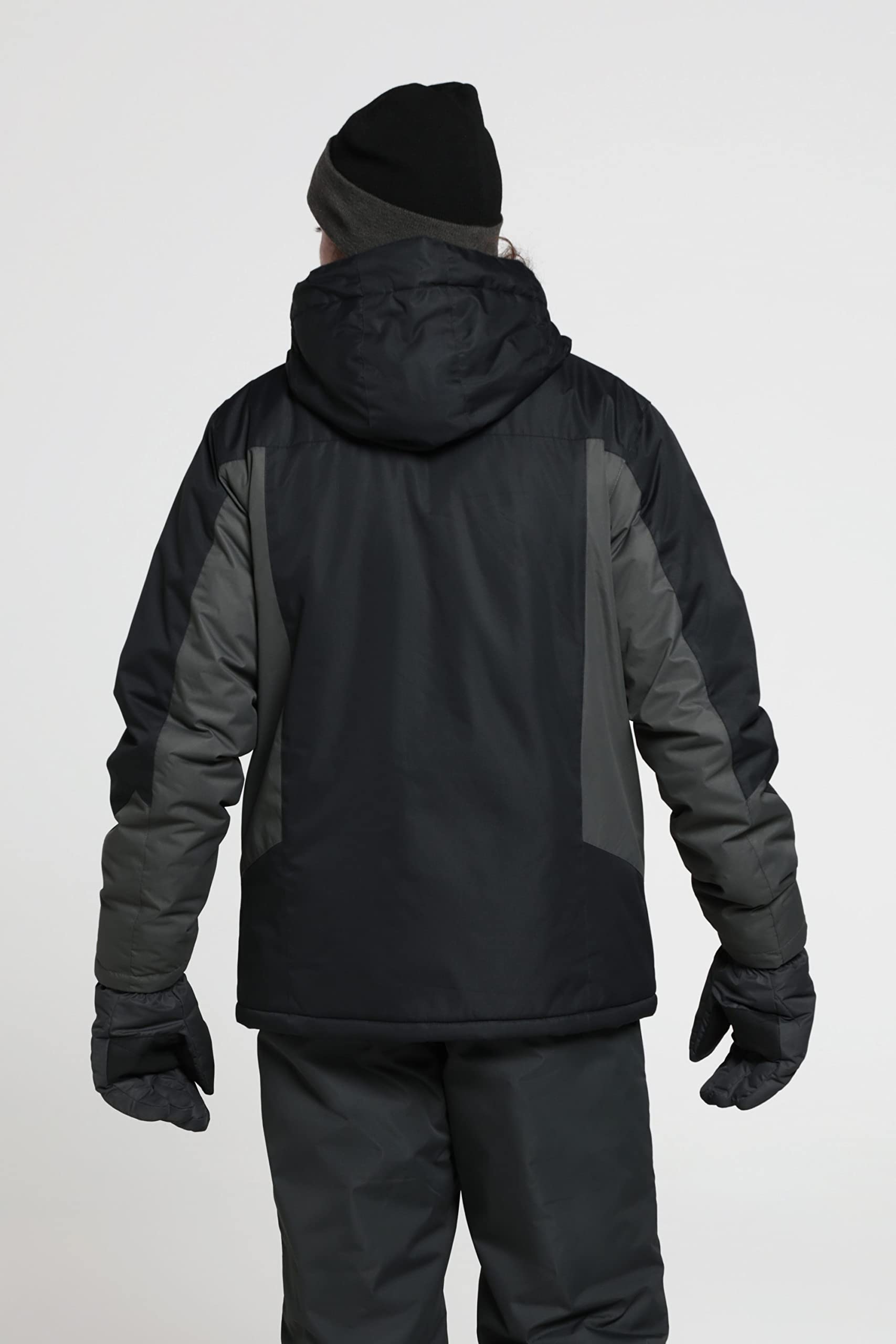 Mountain Warehouse Dusk Mens Ski Jacket - Water Resistant Winter Coat Carbon Large