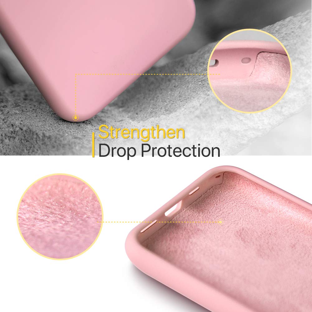 Miracase Liquid Silicone Case Compatible with iPhone 11 Pro Max 6.5 inch(2019), Gel Rubber Full Body Protection Shockproof Cover Case Drop Protection Case (Black)