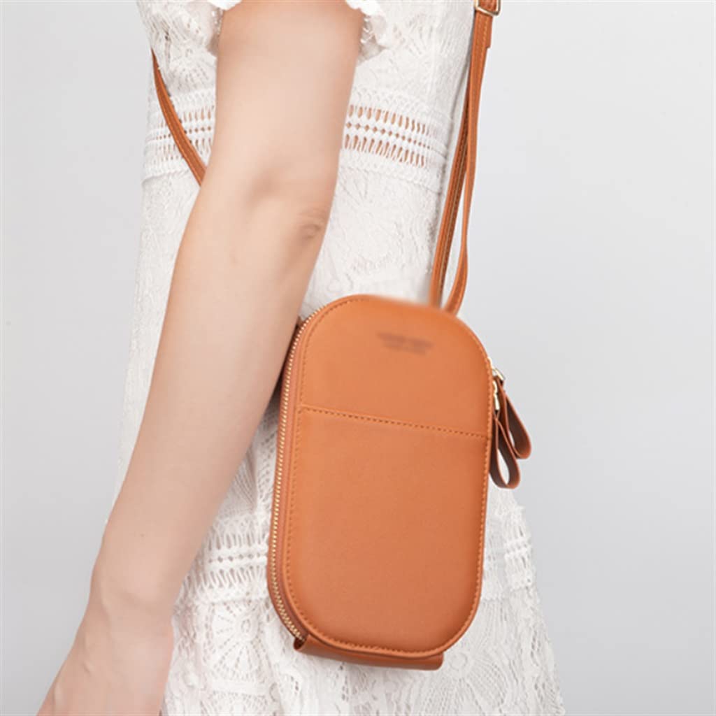 WYFDP Leather Messenger Bag for Women Phone Wallet Small Crossbody Shoulder Purse Card Holder Pocket (Color : D, Size : 1ps)