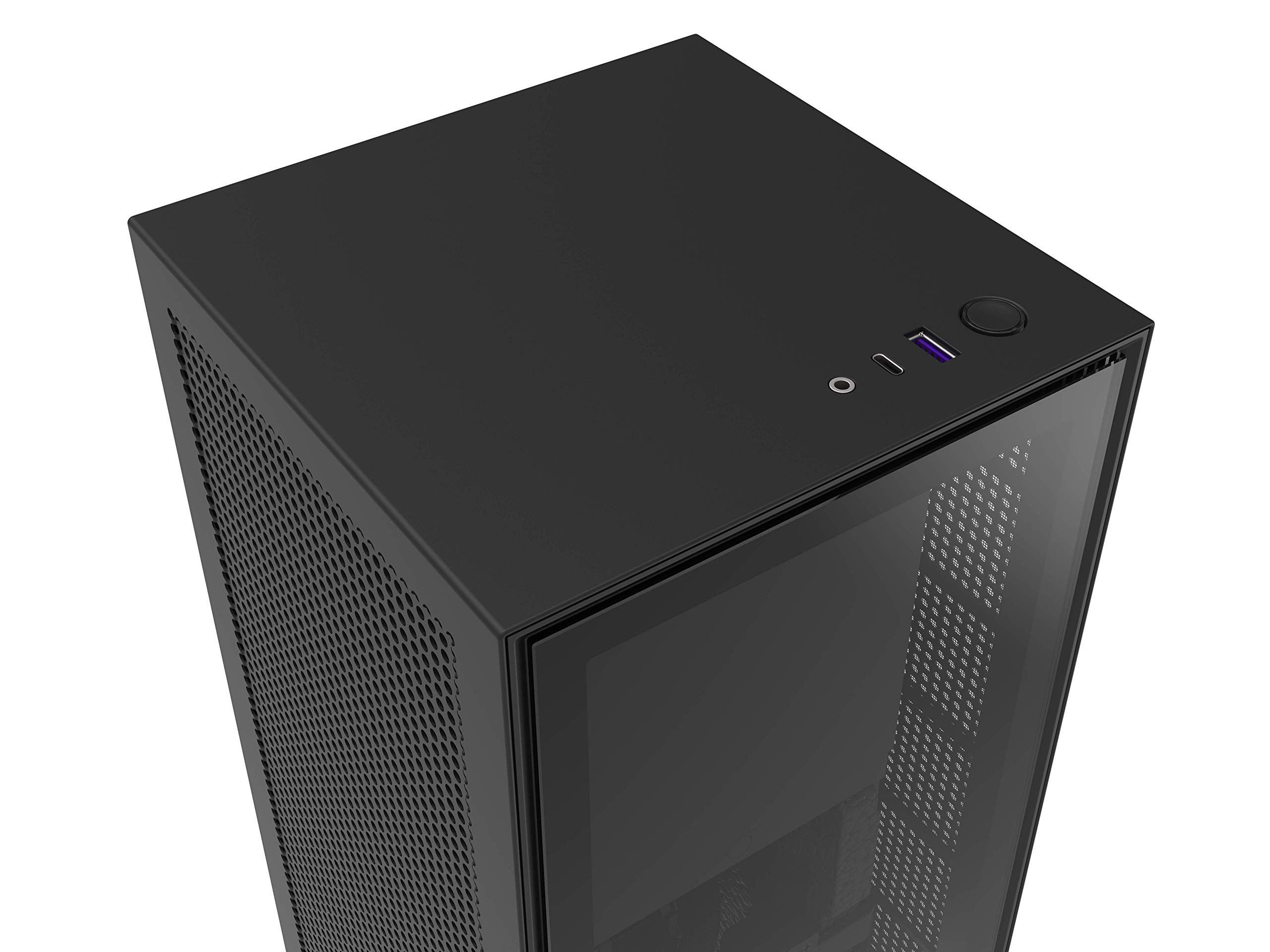 NZXT H510 - CA-H510B-W1 - Compact ATX Mid-Tower PC Gaming Case - Front I/O USB Type-C Port - Tempered Glass Side Panel - Cable Management System - Water-Cooling Ready - White/Black