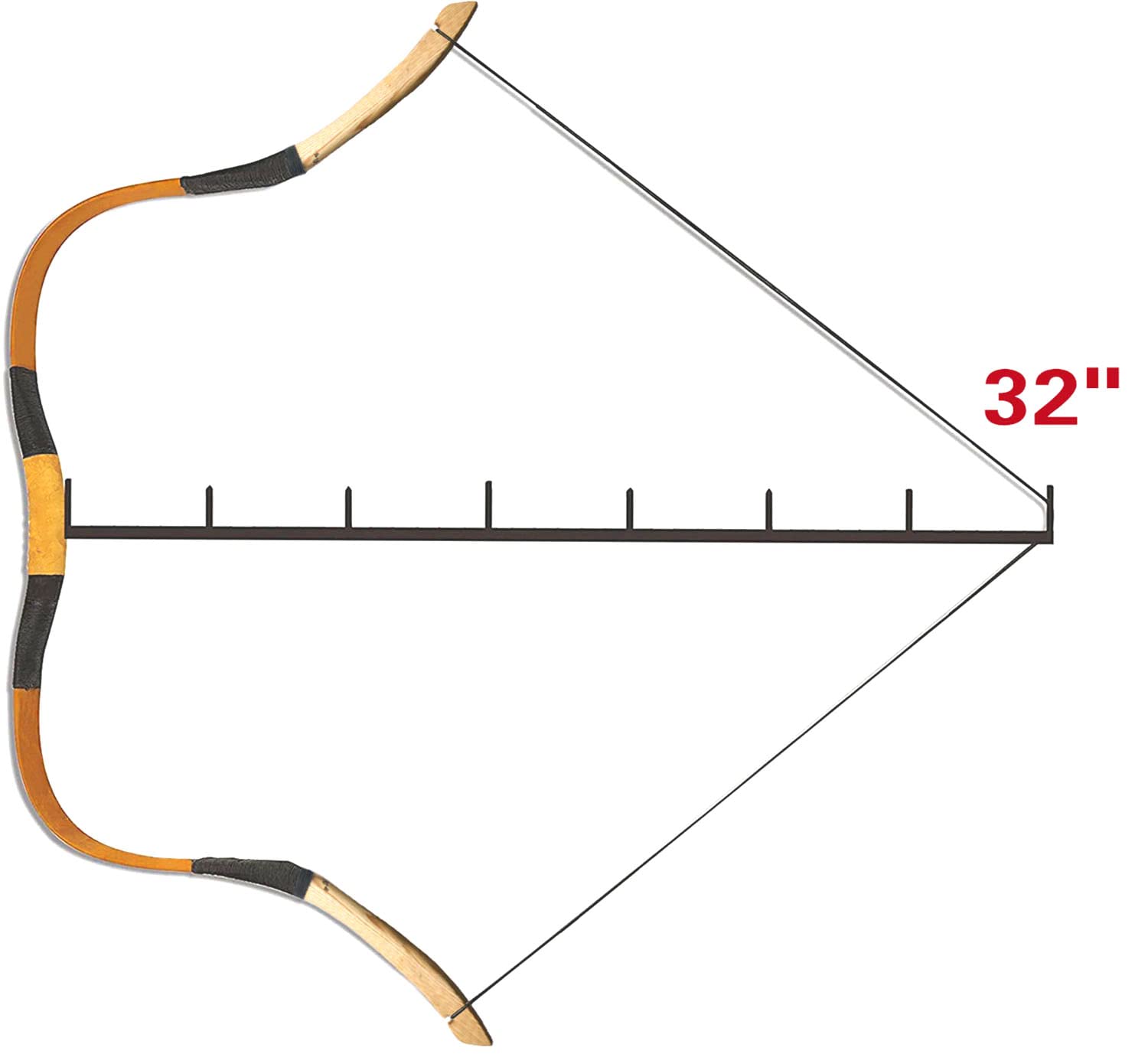 PMZ Archery Recurve Bow Set, 54" High-Performance Horse Bow for Hunting, Right Left Hand Traditional Turkish Bow for Youth Adults Beginners to Advanced Outdoor Practice & Hunting, 30lbs