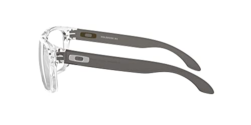 Oakley Men's Ox8156 Holbrook Rx Square Prescription Eyeglass Frames, Polished Clear/Demo Lens, 56 mm