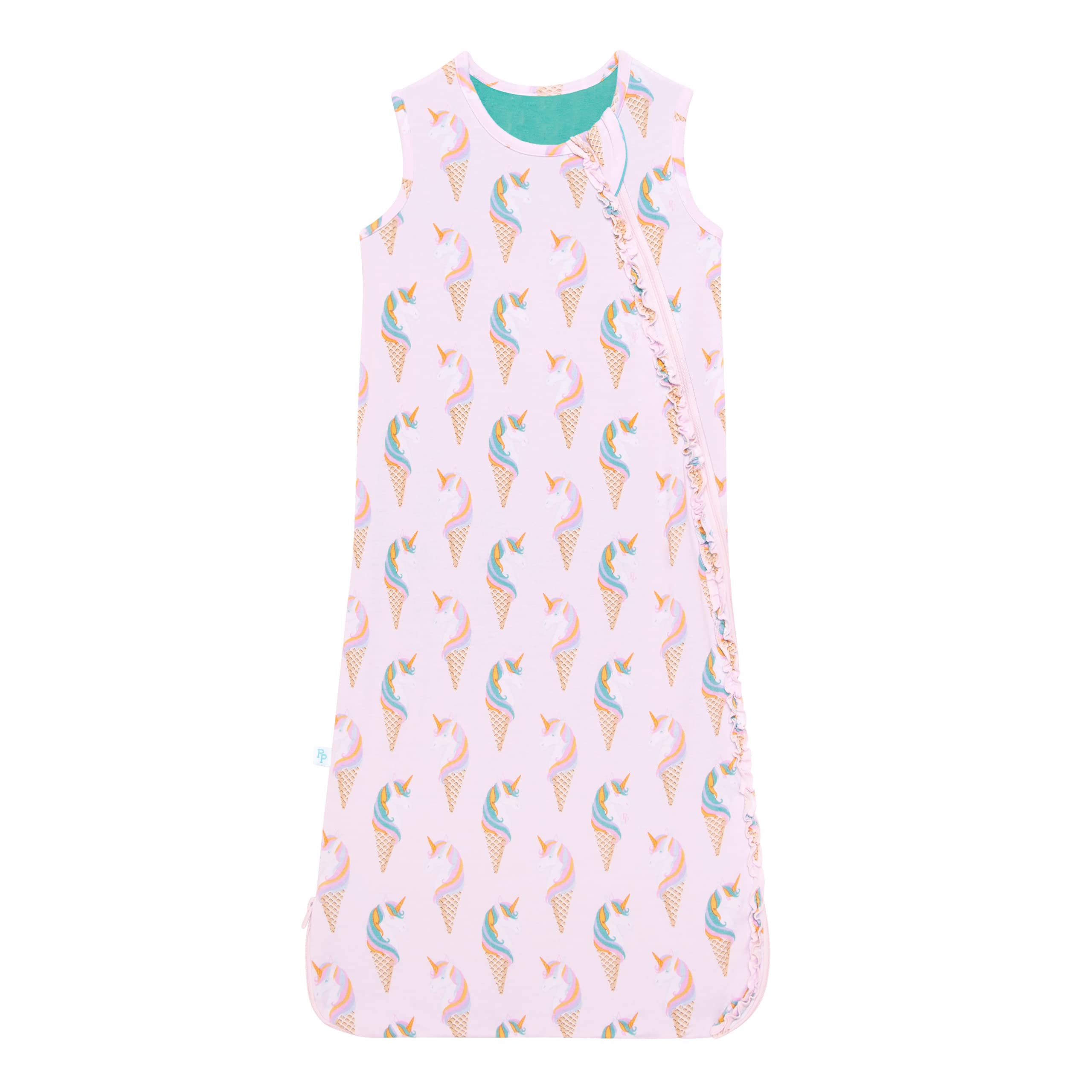 Posh Peanut Baby Wearable Blanket - Newborn Sleeveless Ruffled Sleep Bag - Viscose from Bamboo Infant Wear - 1 TOG