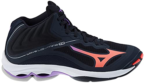 Mizuno Women's Wave Lightning Z6 Mid Volleyball Shoe, Indiai Fierycoral2265c, 12.5