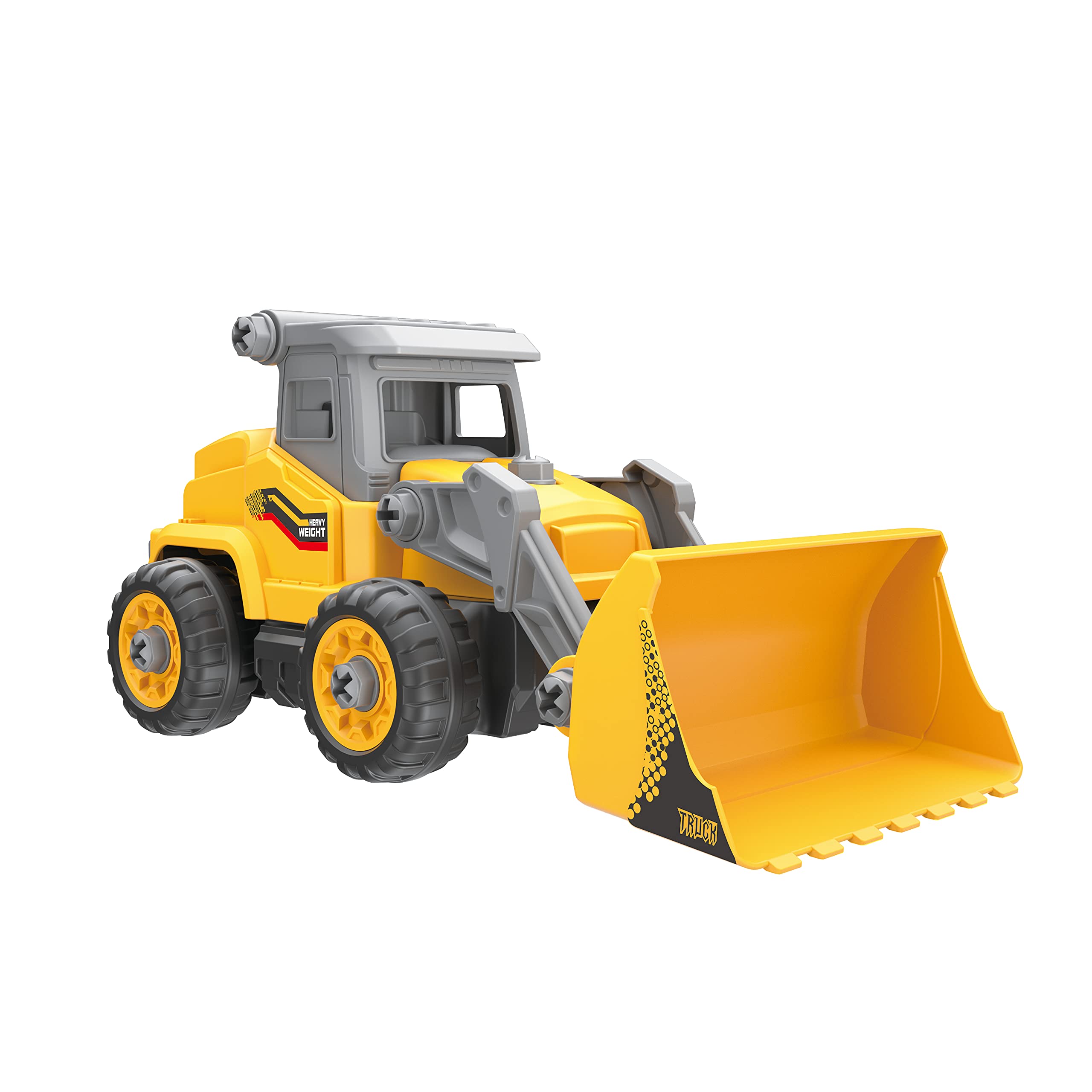 MUKIKIM Construct A Truck 2.0 β Front Loader. Remote Control Take Apart Truck Toys for Kids. Educational STEM RC Car Building Set. Electric Bucket Loader Assemble Kit & Tool Included