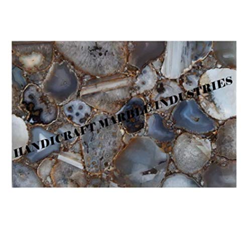 Wild Agate Stone Rectangular Table Top, Rectangle Natural Agate Table Top, Agate Stone Table Home Decor 24" X 36" Inch, Piece Of Conversation, Family HeirLoom