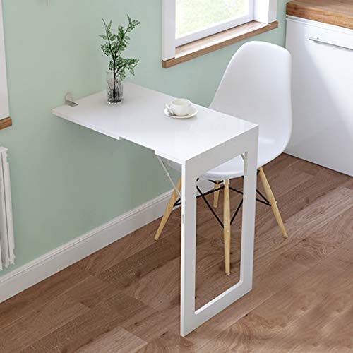 QIMO Wall Mounted Table, Fold Out Convertible Desk, Computer Writing Floating Desk, Home Office Wood Wall Hanging Desk