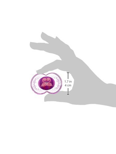MAM Original Baby Pacifier, Nipple Shape Helps Promote Healthy Oral Development, Sterilizer Case, 2 Pack, 6-16 Months, Crystal/Girl. 6-16- (Pack of 2)