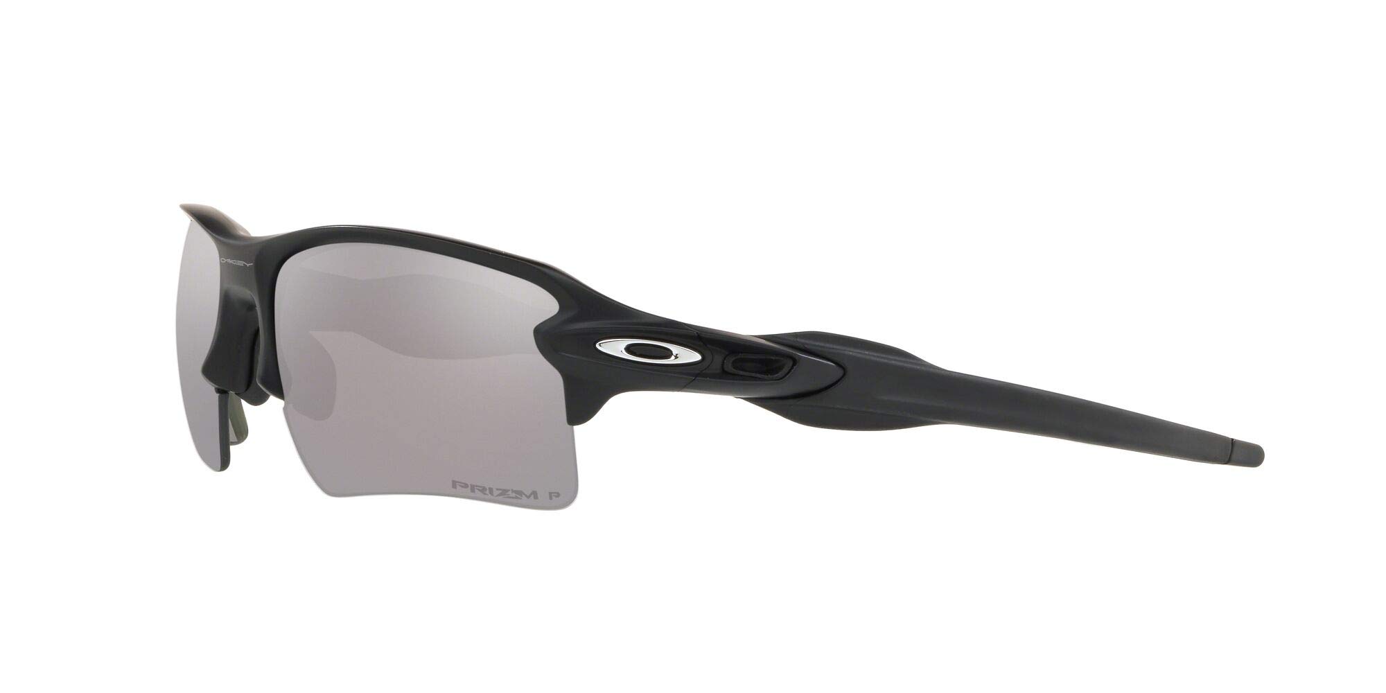 Oakley Flak 2.0 XL Sunglasses (MatteBlack Frame, Prizm Black Polarized Lens) with Lens Cleaning Kit and Ellipse O Carbonfiber Hard Case