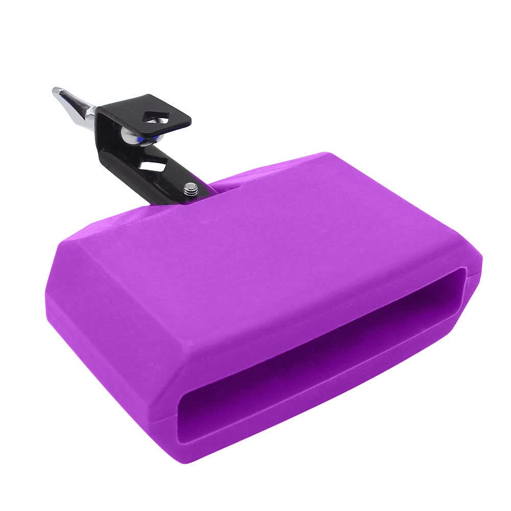 TUOREN 5â Jam Block Musical Percussion Instrument Plastic Latin Drum Instrument (Purple)