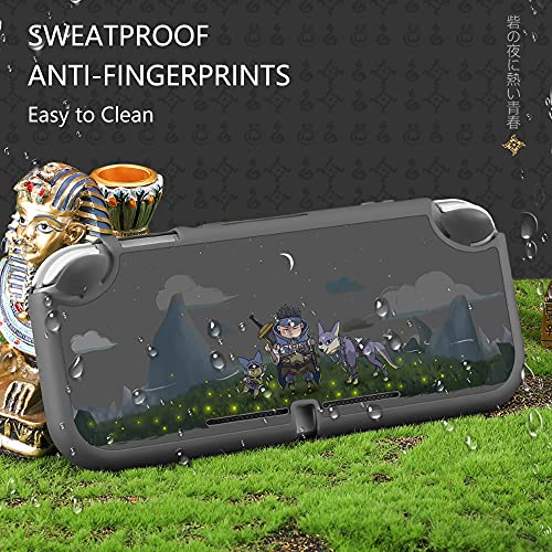 Protective Case for Nintendo Switch Lite, Arttodo Monster Hunter Rise Theme Hard Shell and Soft Edge Cover Case for Nitendo Switch Lite Console and Joy-Con, Switch Dock Available(Grey-Lite)