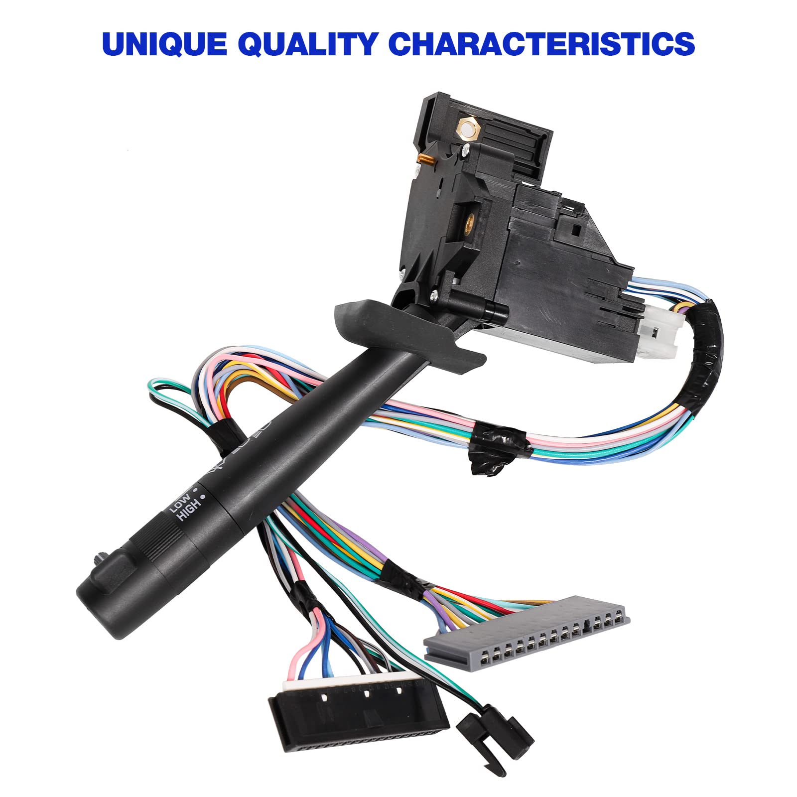 Multi-Function Combination Switch Replacement for 1995-2002 Chevy Tahoe S10 GMC C1500 K1500 Suburban Yukon, Replace 2330814 26100985 26036312, Turn Signal, Wiper, Washers, Cruise Control