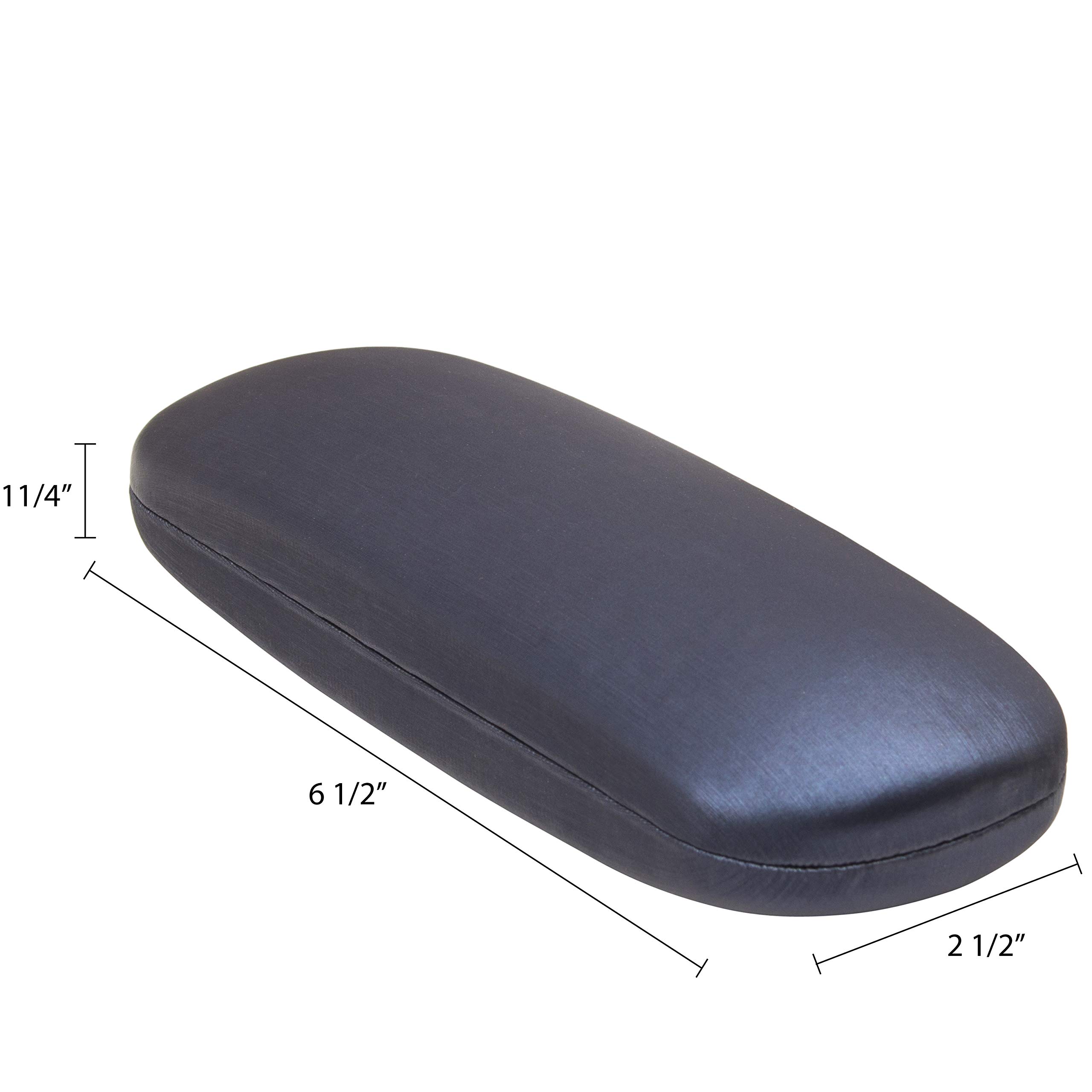 Noble Hard Shell Brushed Eyeglass Case with Microfiber Cleaning Cloth β Premium Eye Glass Carry Case with Enhanced Frame and Lens Protection β Ideal for Glasses & Sunglasses (Black)