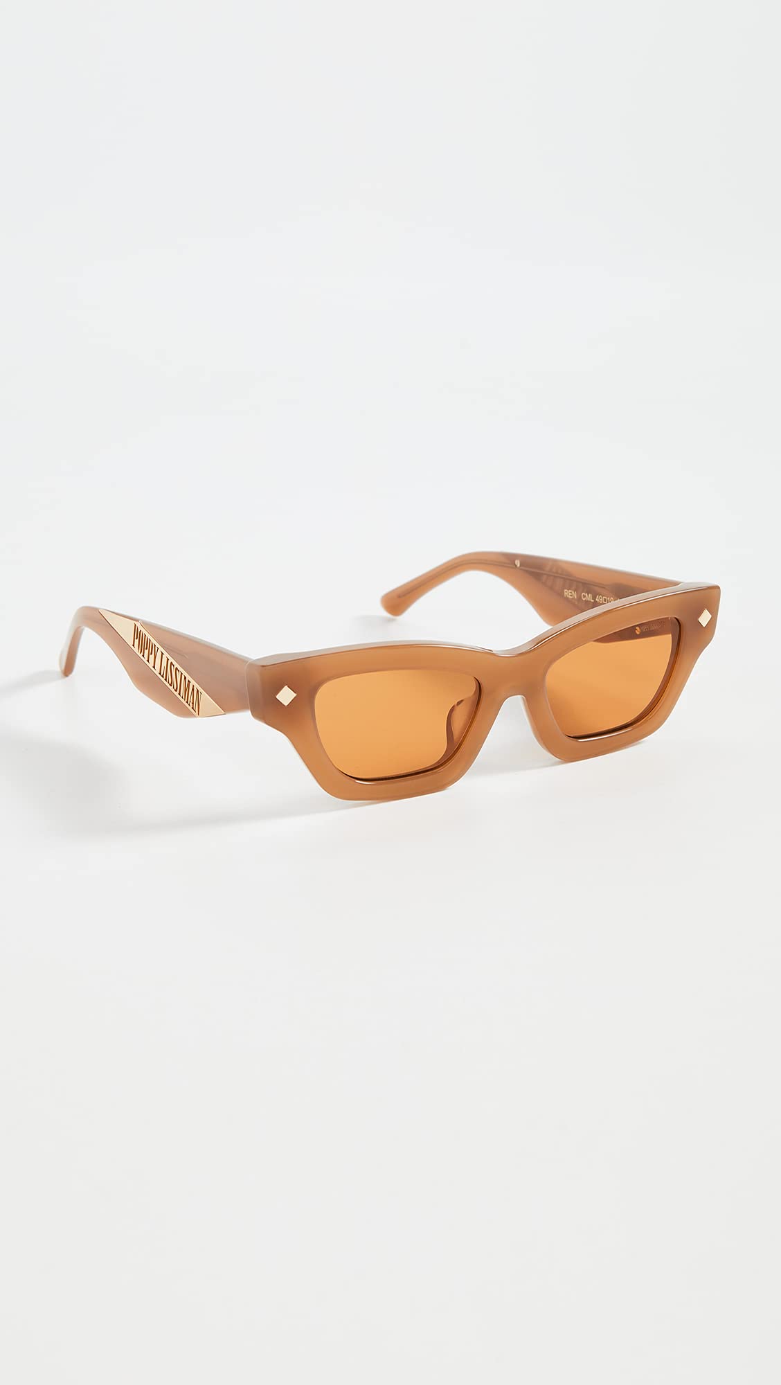 Poppy Lissiman Women's Ren Sunglasses, Camel, Tan, Brown, Orange, One Size