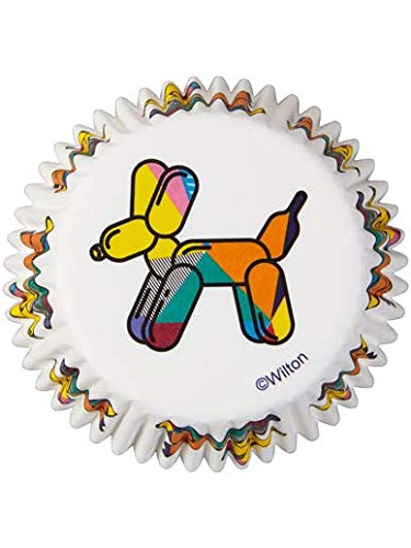 Wilton Cupcake Liners 75/Pkg-Balloon Dog And Solid Orange