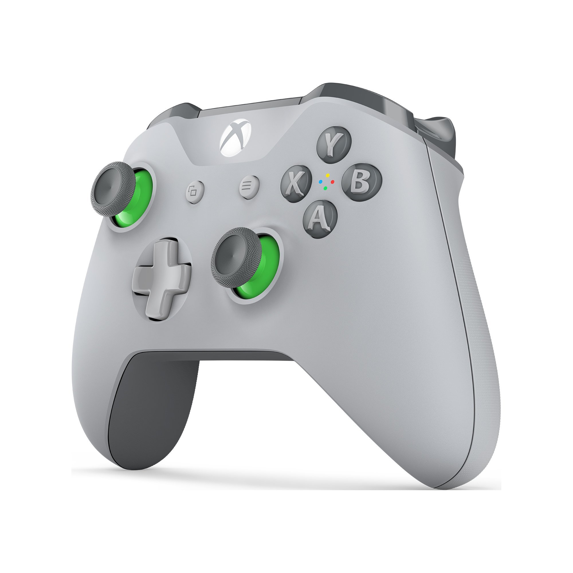 Microsoft Wireless Controller - Grey/Green - Xbox One (Renewed)