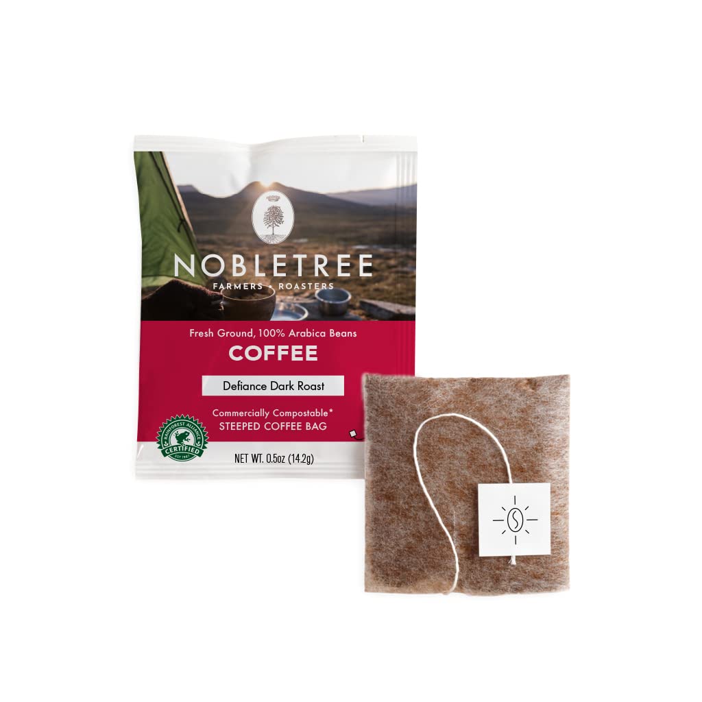 Nobletree Defiance Steeped Single Serve Coffee, Dark Roast - 10 Bags