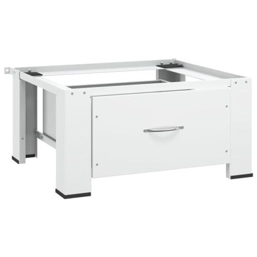 Matalde Washing Machine Pedestal with Drawer White -1