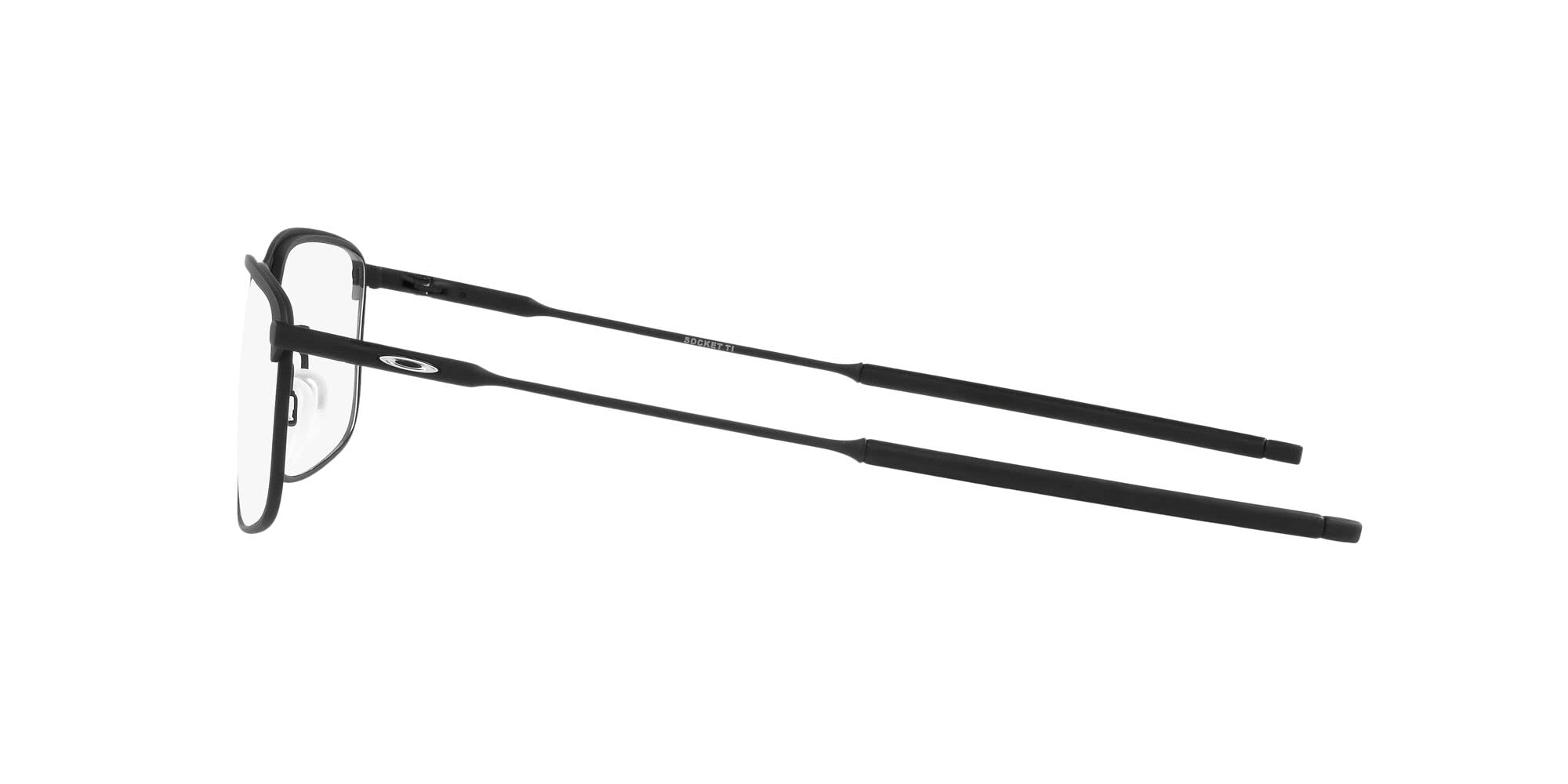 Oakley Men's Ox5019 Socket Ti Rectangular Prescription Eyewear Frames, Satin Black/Demo Lens, 54 mm