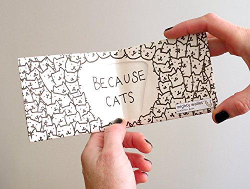 mighty wallet Pocket Full of Cats Minimalist Tyvek Wallet | Front Pocket Wallet | Slim Wallet