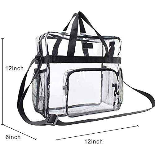 Portable Transparent Shoulder Crossbody Bag Tote Satchel Handbag for Women Lady