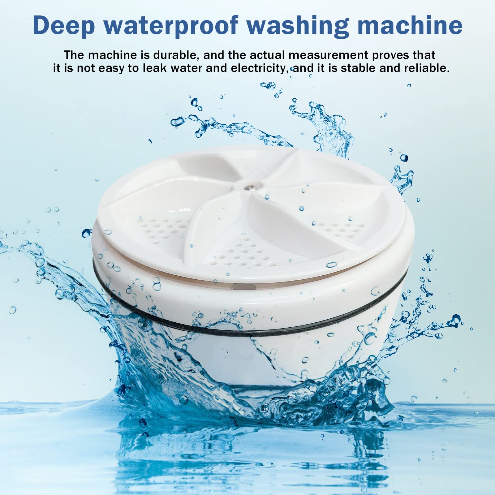 Portable Washing Machine, Mini Washing Machine, Portable Washing Machine for Sink, Turbine Washing Machine with USB, Suitable for Home, Business, Travel, College Room, RVApartment - White