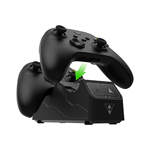 Turtle Beach Fuel Dual Controller Charging Station & Headset Stand for Xbox Series X|S & Xbox One Wireless Controllers – 22+ Hour Battery Packs, Quick Charge, and Compact Design - Black
