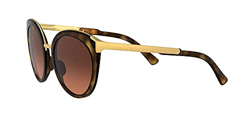 Oakley Women's Oo9434 Top Knot Cat Eye Sunglasses, Brown Tortoise/Prizm Brown Gradient, 56 mm