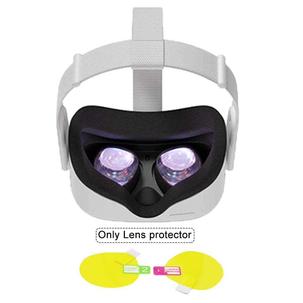 ompait 1Pair Lens Protective Film VR Screen Protector for Quest 2 Waterproof Anti-Fingerprint Anti-Scratch