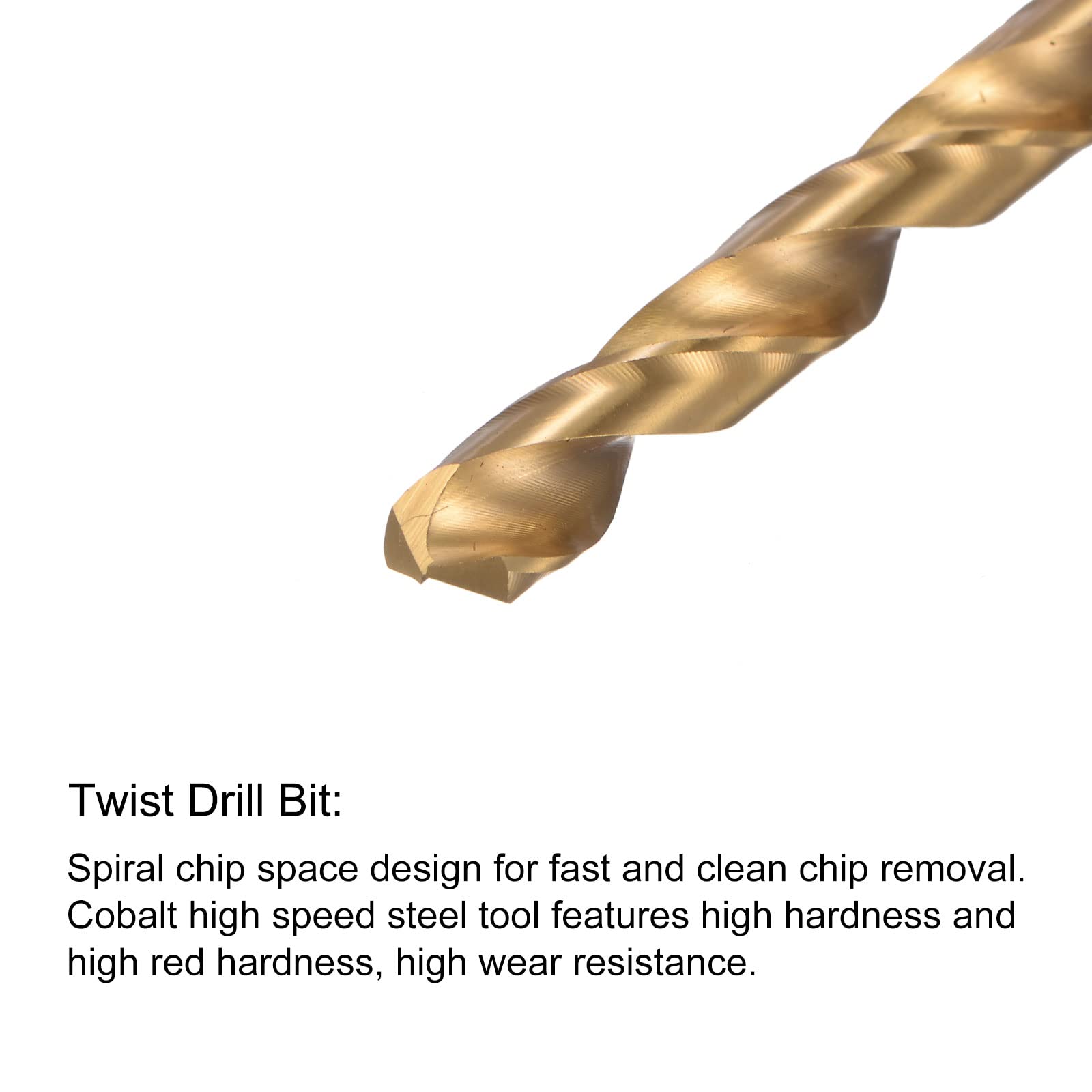 uxcell M8 x 1.25 Spiral Flute Tap and 6.8mm Twist Drill Bit Set, Metric Titanium Plated 6542 High Speed Steel Machine Threading Screw Thread Tap Drilling Tool