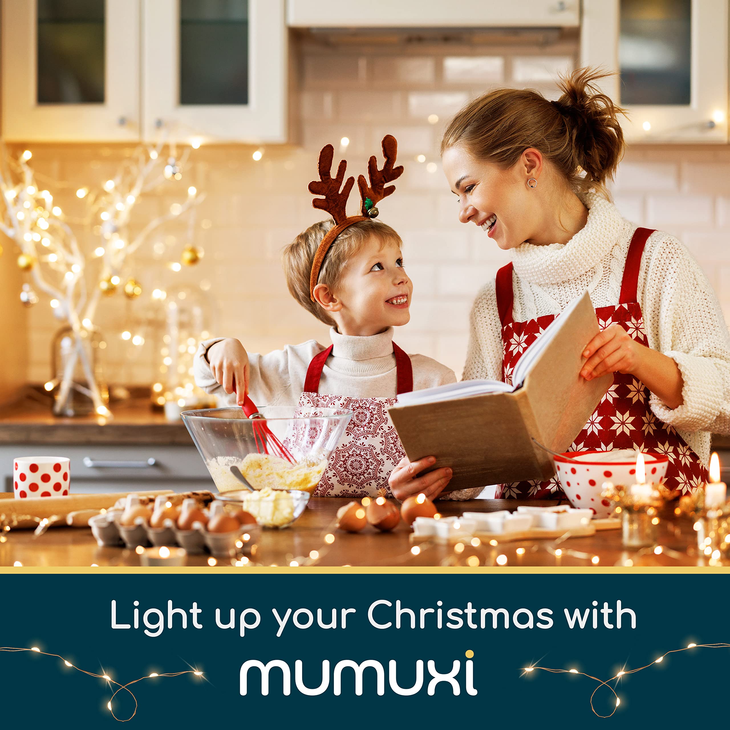 MUMUXI 33ft 100 LED Outdoor Fairy Lights, Timer Battery Operated Twinkle Lights with Remote [2 Pack], Christmas Outdoor String Lights Battery Operated, White Warm Outdoor Twinkle Lights Waterproof
