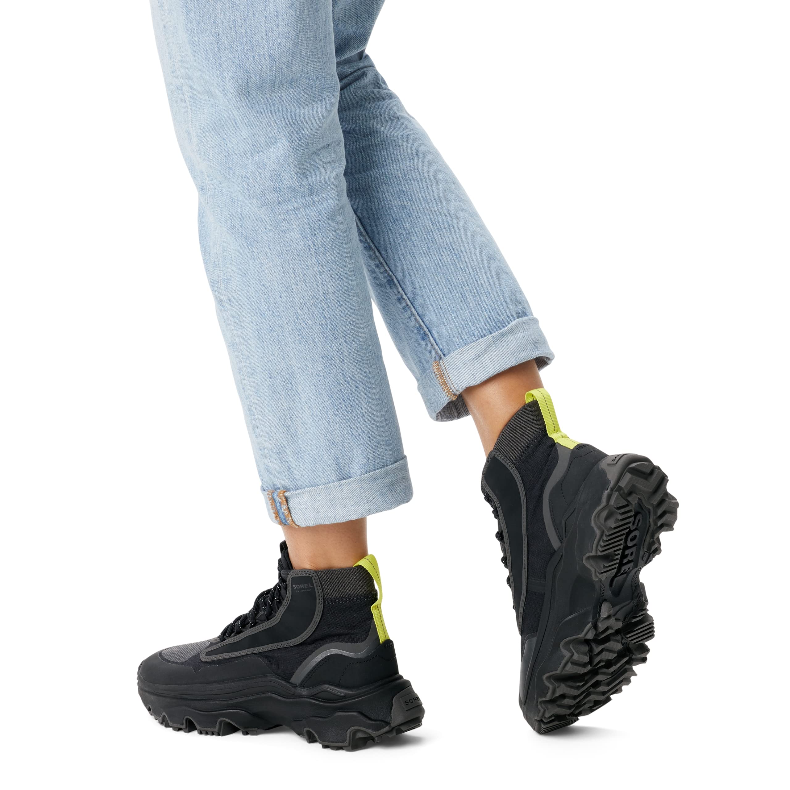 Sorel Women's Kinetic Breakthru Venture Mid Waterproof Shoe - Black, Jet - Size 8