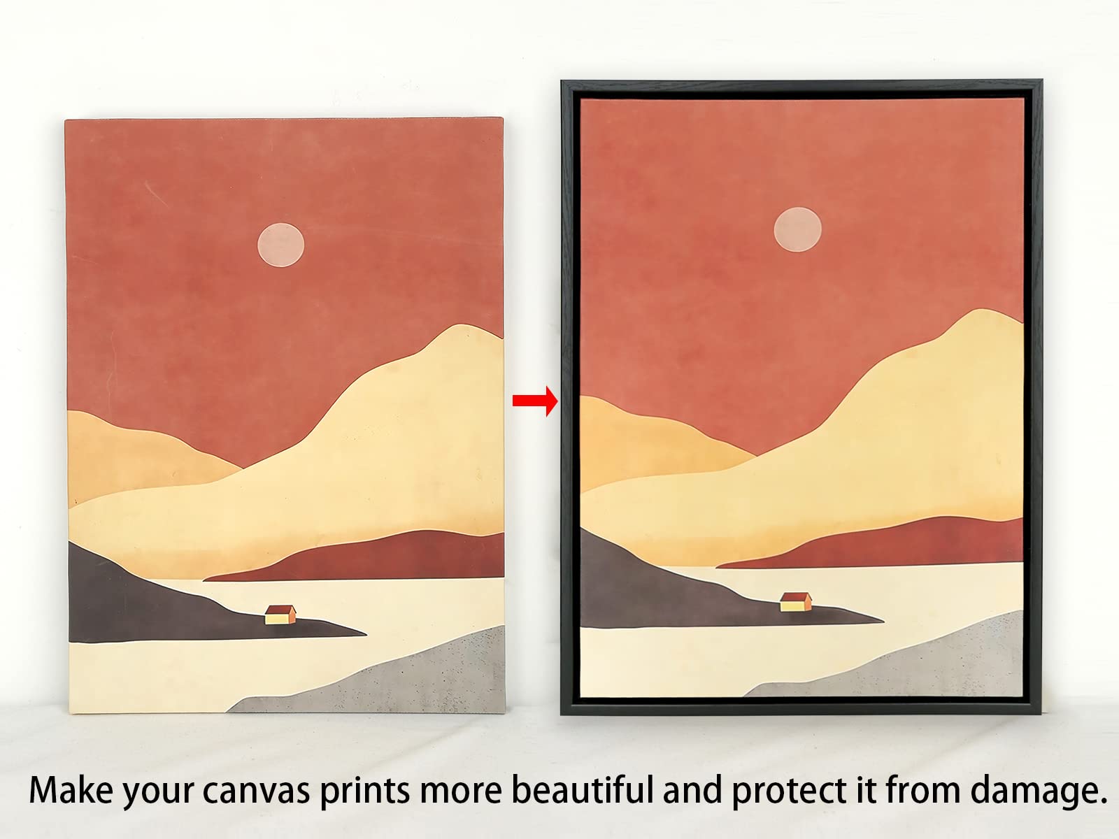 LTYHHK Floating Frame for 20x24 Inch Canvas Prints, 5/8-7/8β Deep Floater Frames for Canvas Paintings, Floating frame for Oil Prints, Diamond Painting,Paint by Numbers (LB2024)