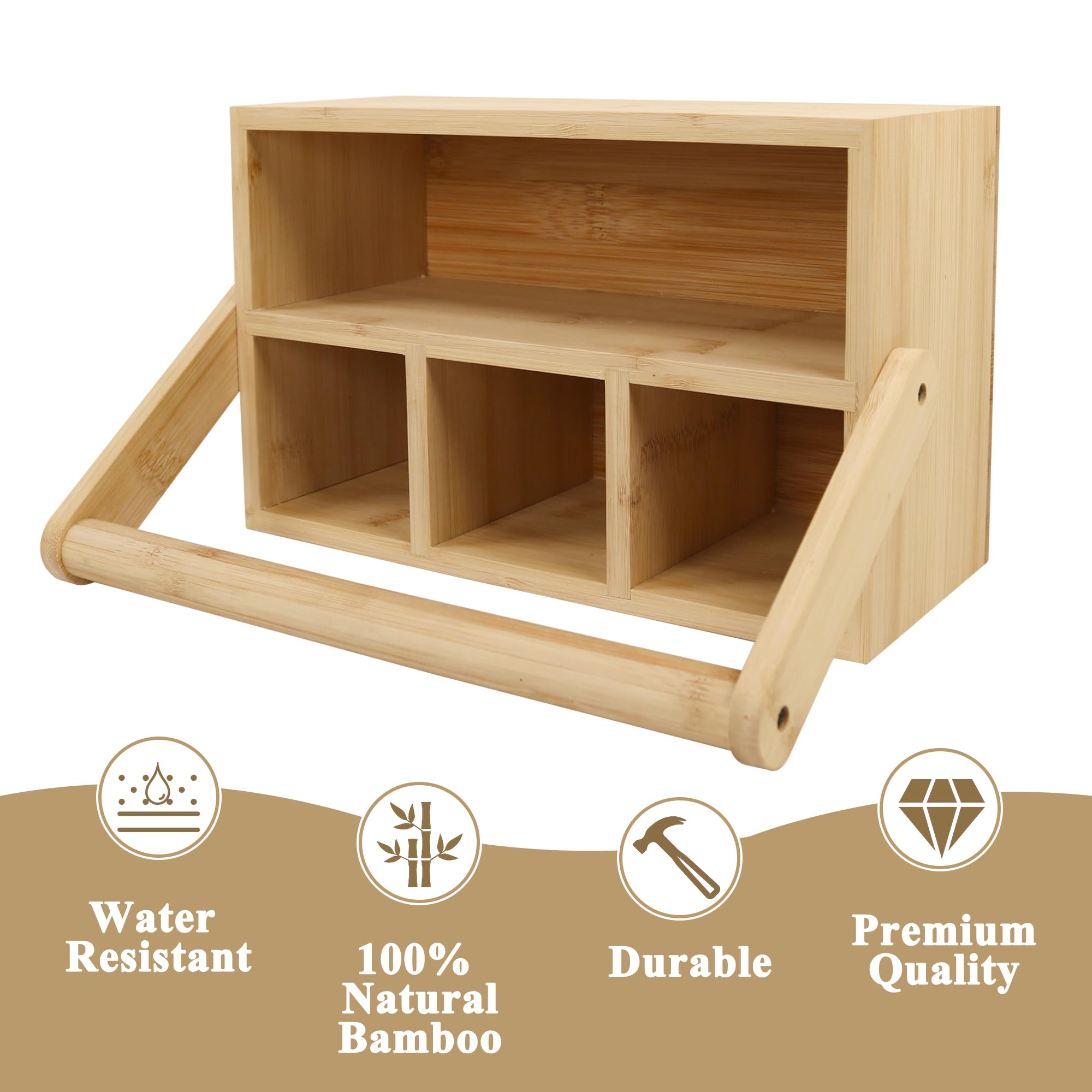 MITUKIYOUNG Utensils Holder, Caddy Cutlery Holder Silverware, Utensils Organizer, Bamboo Utensil Holder And Organizer with Handle, Utensil Holder for Party, Basket Holder for Kitchen Table, Cabinet