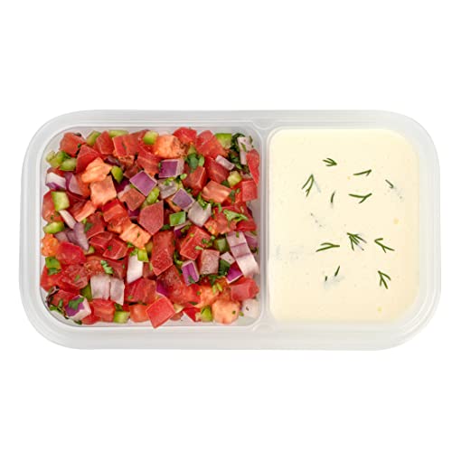 Restaurantware TRAYS ONLY: Futura 15.2 Ounce Trays For Containers 100 Microwavable Trays For 24 34 And 44 Ounce Containers - Containers Sold Separately 2 Compartments Clear Plastic Food Trays