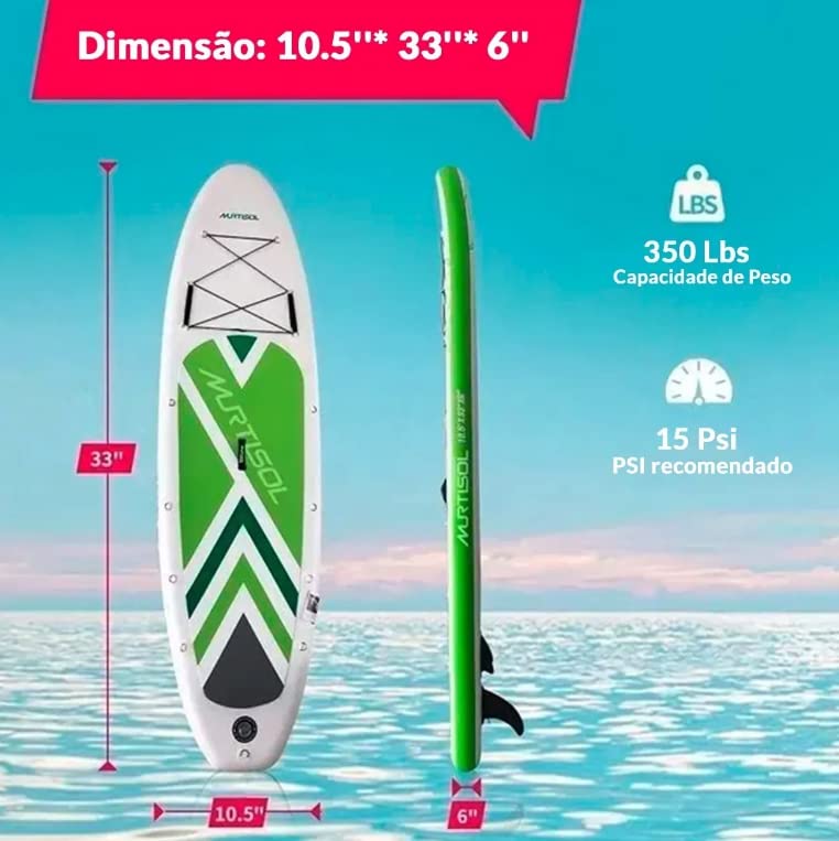 MURTISOL Inflatable Paddle Board Stand Up Paddle Green