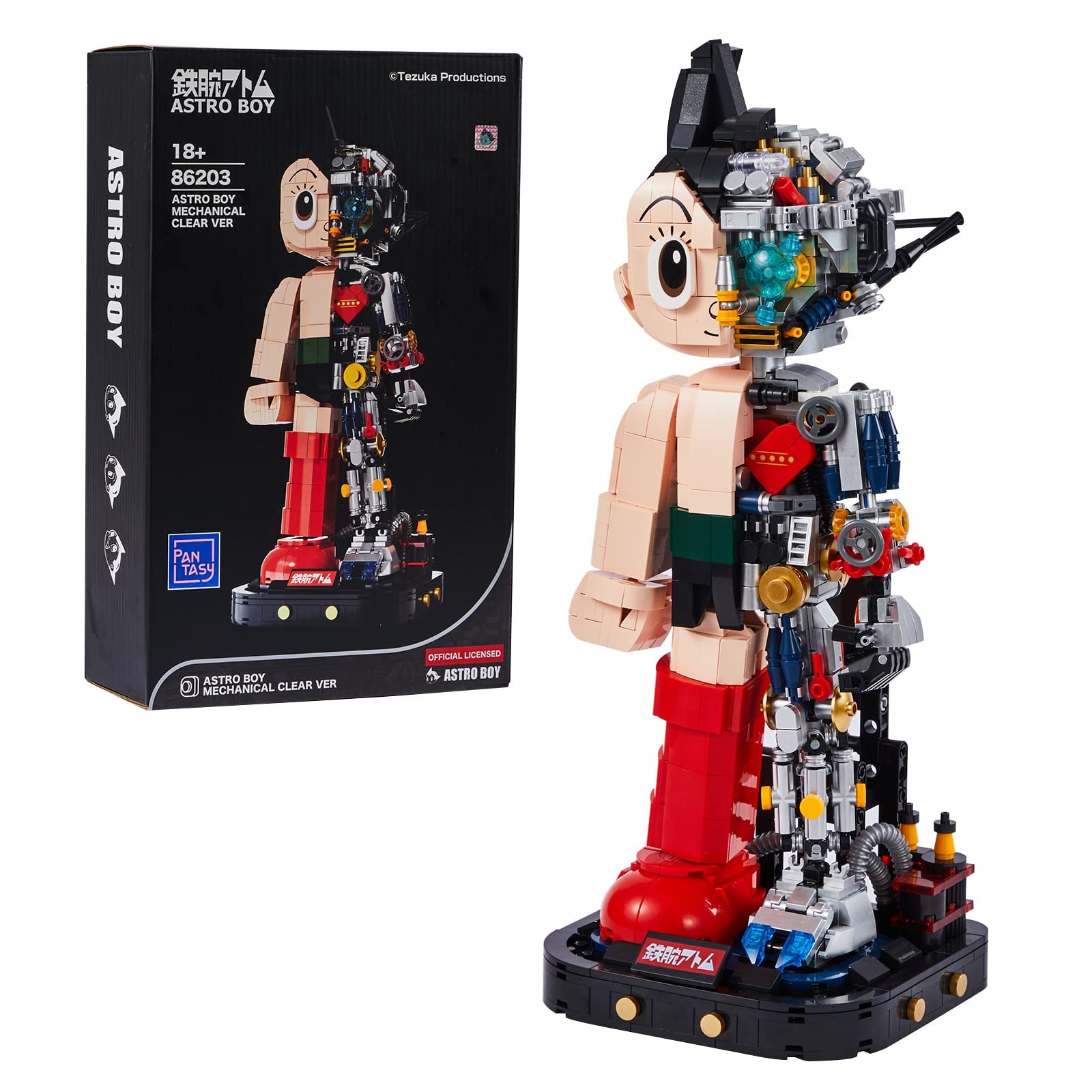 Soview Astro Boy Building Toy, Cool Building Block for Adults, Collectible Mighty Atom Display Model for Home or Office, Assembled Birthday Gift for Adults and Teens(1258Pieces)