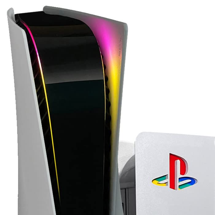 Power Light Decal and Underlay Sticker Combo for PS5 Playstation 5 (Pink/Yellow)