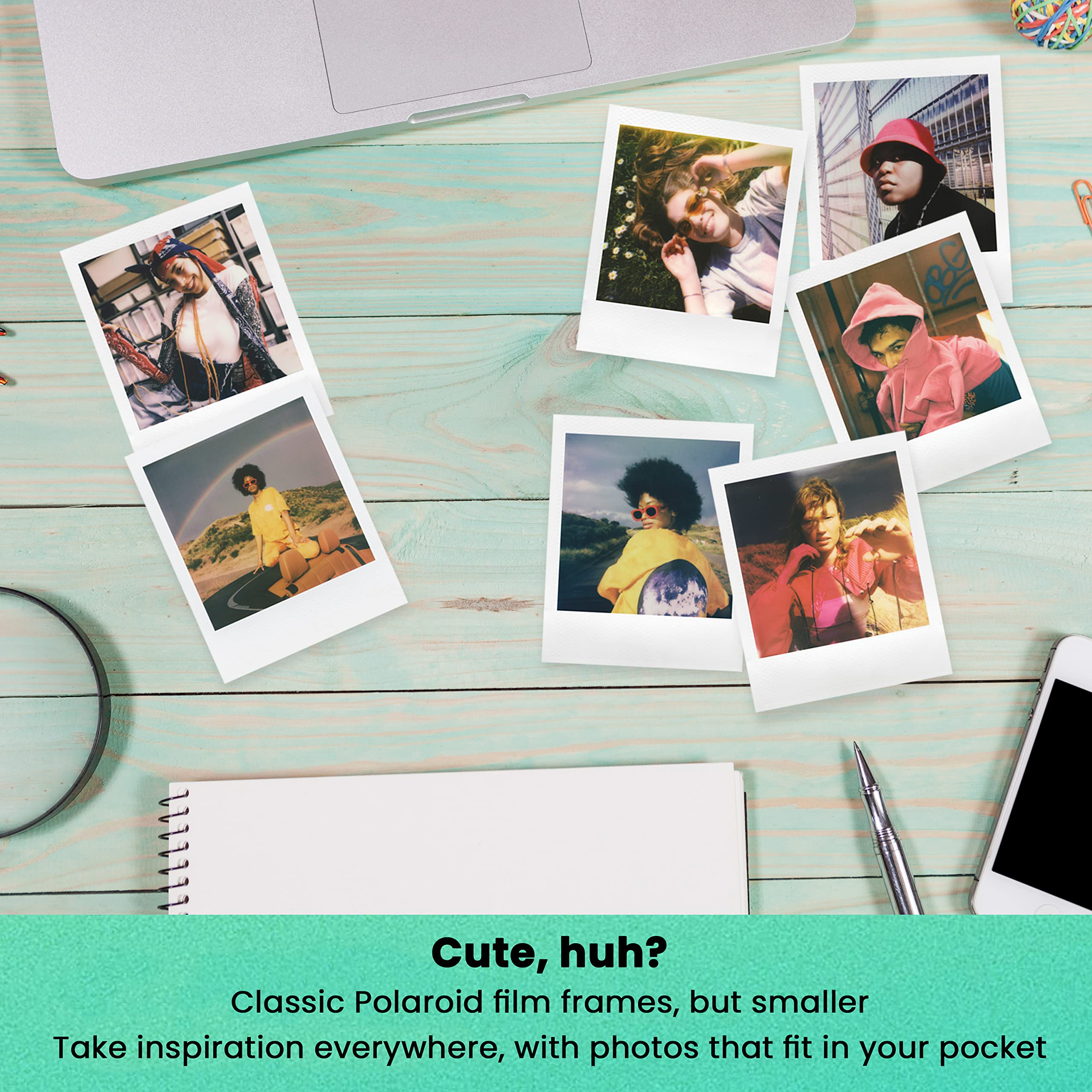 Polaroid GO Instant Mini Camera White + Polaroid GO Color Film β Double Pack + Album + Strap