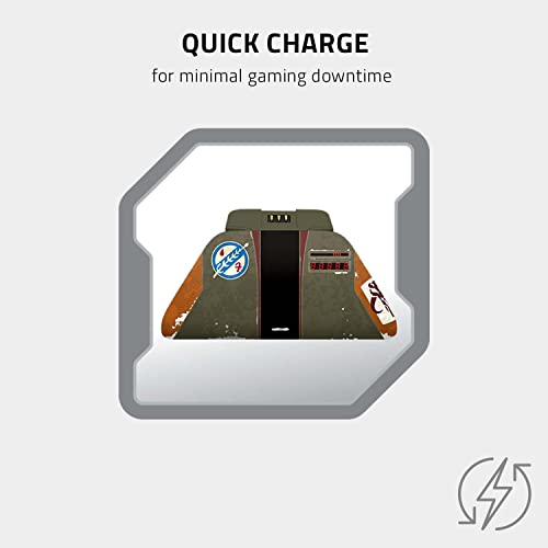 Razer Limited Edition Boba Fett Wireless Controller & Quick Charging Stand Bundle for Xbox Series X|S, Xbox One: Impulse Triggers - Textured Grips - 12hr Battery Life - Magnetic Secure Charging