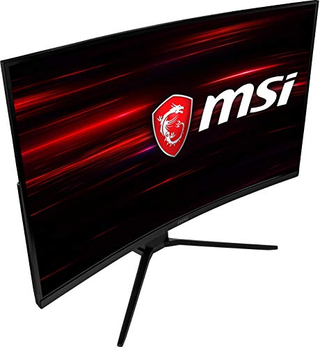 MSI 32" Full HD RGB LED Non-Glare Super Narrow Bezel 1ms 2560 x 1440 144Hz Refresh Rate Free Sync Height Adjustable Curved Gaming Monitor (Optix MAG321CQR),Black