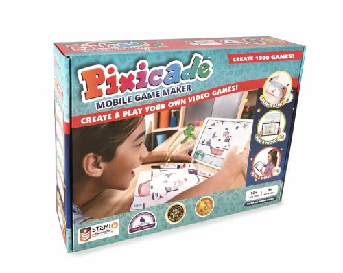 Pixicade Video Game Maker | STEM Kit to Create & Play Your Own Video Games | Educational Toy for Girls and Boys Ages 6+ | Creative & Learning Fun | Draw Your Own Video Game & Bring it to Life