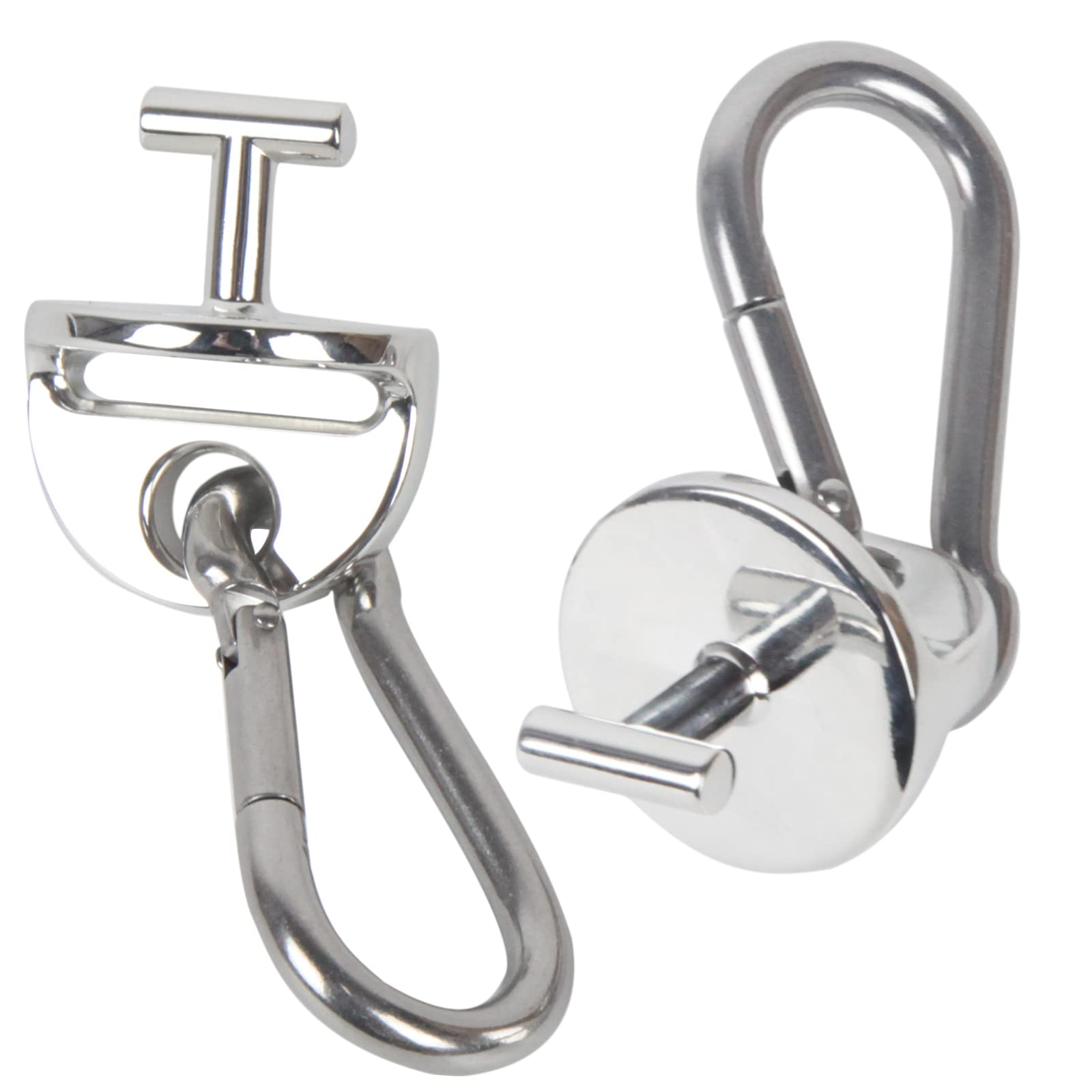 WEIGUZC 1 Pair Stainless Steel Tonal Adapters with Snap Hooks, Tonal Attachments for Attach Tonal Accessory Shelf or Tonal Cable Machine