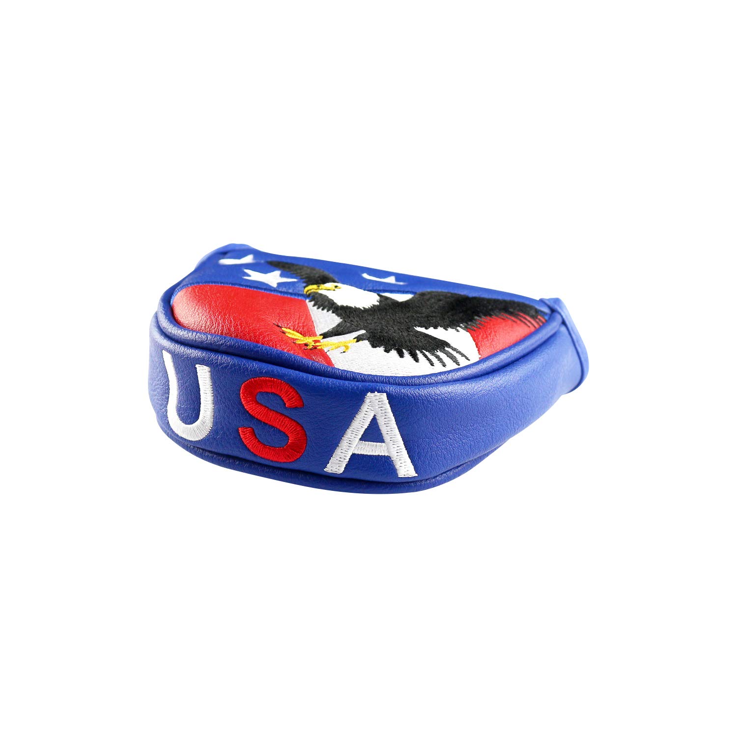 Myartte Eagle Golf Head Cover Mallet Putter Cover Magnetic Closure Fit All Heel Shafted Putter (Blue Eagle)