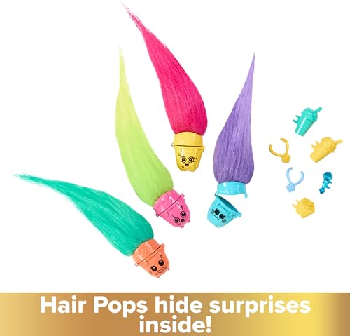 Mattel DreamWorks Trolls Band Together Toys, Mount Rageous Playset with Queen Poppy Small Doll & 25+ Accessories, 4 Hair Pops