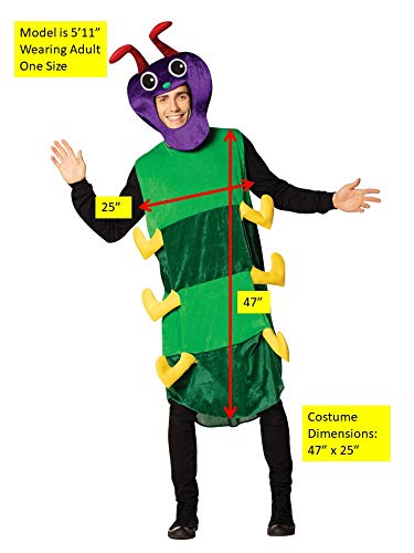 Rasta Imposta Caterpillar Colorful with Headpiece Parent and Child Pair Halloween Costume Set